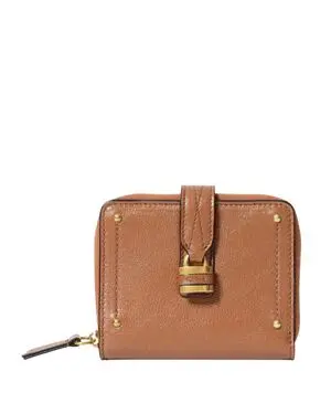 Chloé Paddington Bifold Wallet In Grained Leather - Brown