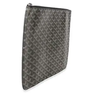 Goyard Goyardine Canvas Senat Pouch Gm - Black
