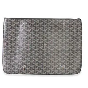 Goyard Goyardine Canvas Senat Pouch Gm - Black