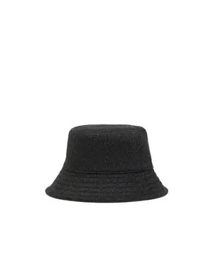 AMI Paris De Coeur Embossed Wool Bucket Hat - Anthracite/gray