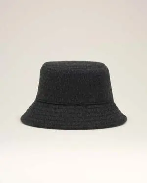 AMI Paris De Coeur Embossed Wool Bucket Hat