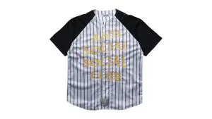 ANTI SOCIAL SOCIAL CLUB Pinstriped Baseball Jerseyin - White/black