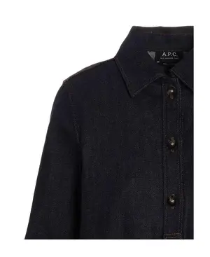 A.p.c. Half-buttoned Denim Dress