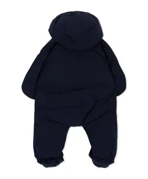 Petit Bateau Long Sleeve Hooded Bodysuit With Integrated Footies