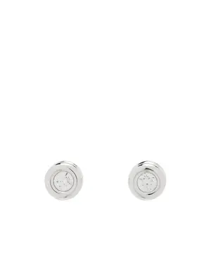 NUMBERING Inlaid Earrings - Silver