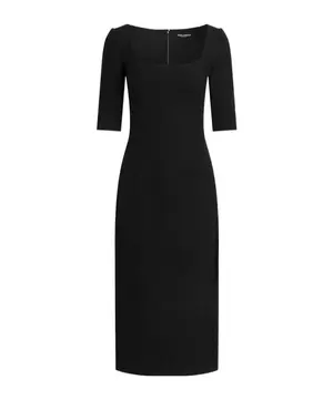 Dolce & Gabbana Double Wool Crêpe Midi Dress