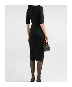 Dolce & Gabbana Double Wool Crêpe Midi Dress