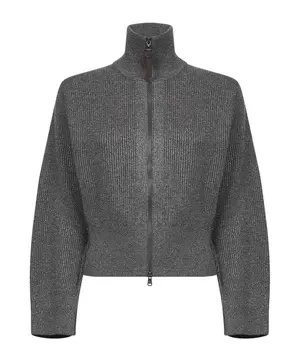 Brunello Cucinelli High Neck Zip-up Jacket