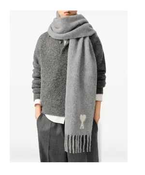 AMI Paris Tasseled Scarf