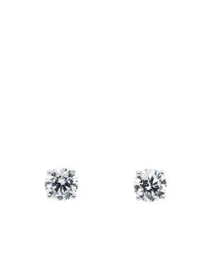 NUMBERING Inlaid Earrings - White