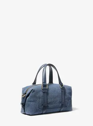 Michael Kors Teddi Extra-small Washed Denim Slouchy Crossbody Bag In By