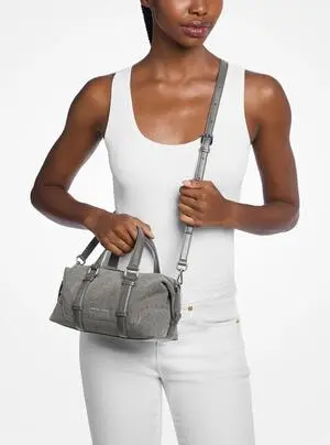 Michael Kors Teddi Extra-small Washed Denim Crossbody Bag In By