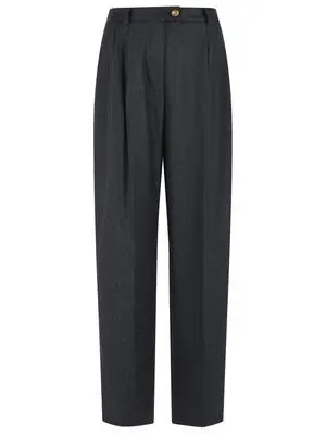 Dolce & Gabbana Pleated Wool Flannel Trousers