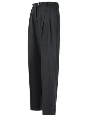 Dolce & Gabbana Pleated Wool Flannel Trousers