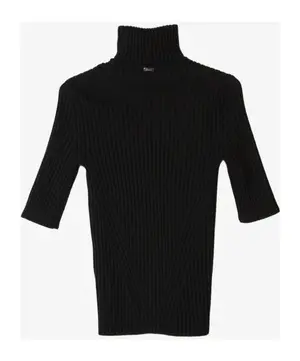 Herno Ribbed-knit Mock Neck Sweater - Black