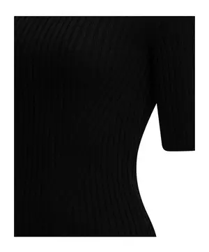 Herno Ribbed-knit Mock Neck Sweater - Black