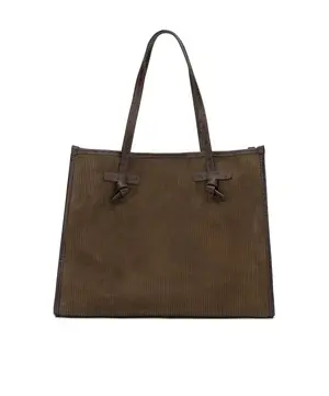 GIANNI CHIARINI Ribbed Tote Bag With Top Handles - Green