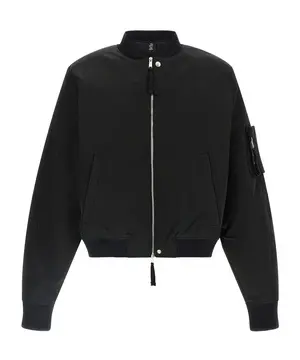 THOM KROM Zipped Bomber Jacket - Black