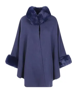 TWINSET Faux-fur Trimmed High-collar Coat