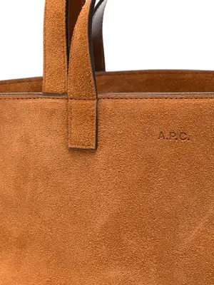 A.p.c. Logo-embossed Suede Tote Bag