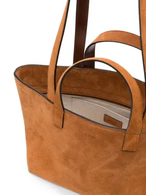 A.p.c. Logo-embossed Suede Tote Bag