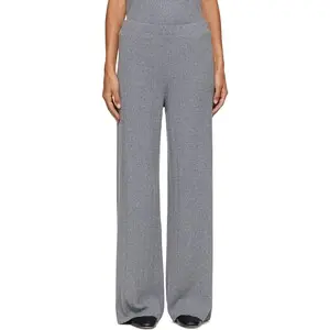 LISA YANG Elastic Waist Casual Pants - Grey