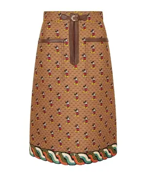 Gucci Vintagestyle Monogram Midi Skirt