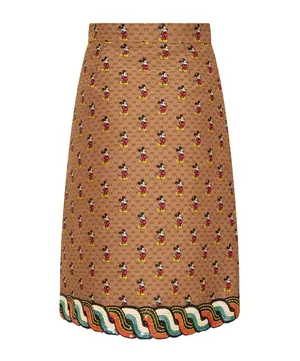 Gucci Vintagestyle Monogram Midi Skirt
