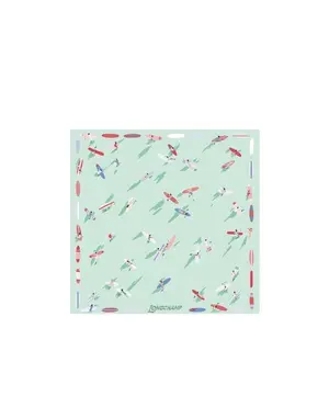 Longchamp En Attendant La Vague Silk Scarf 50 - Mint