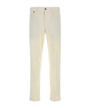 PT TORINO Casual Trousers With Belt Loops - Ivory