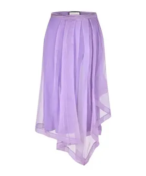 Gucci Lilac Tulle Midi Skirt - No