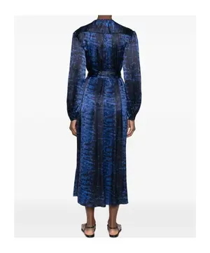 Isabel Marant Étoile Abstract Print Satin Maxi Dress