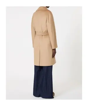 Max Mara Belted Midi Wrap Coat - Camel