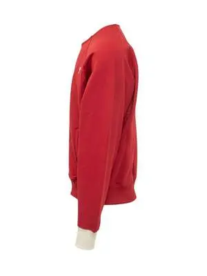 AMI Paris De Coeur Logo Sweatshirt - Ruby Red/ivory White