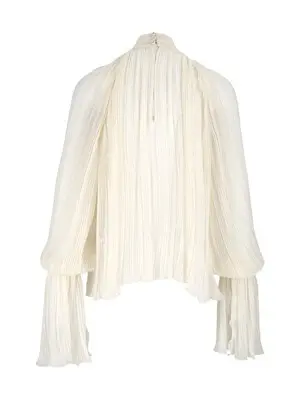 Elisabetta Franchi Pleated Shirt With Bow Detail