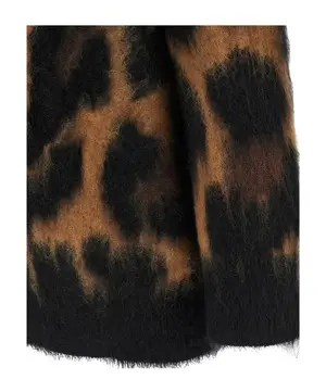 Sacai Long-sleeved Sweater With Blazer Detailing And Leopard Print