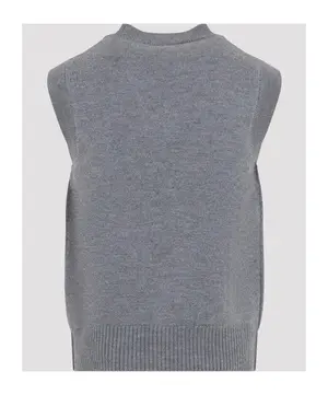 AMI Paris Sleeveless Knit Vest With Heart Motif