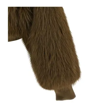 Fabiana Filippi Cropped Jacket With Faux Fur Collar
