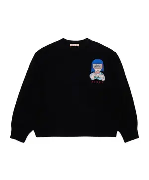Marni Graphic-print Crew-neck Sweater