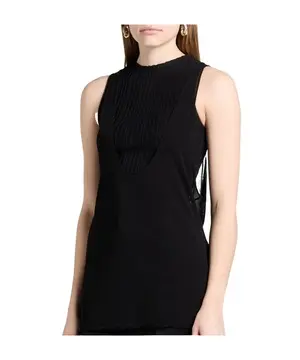 Saint Laurent Sleeveless Top With Deep Neckline