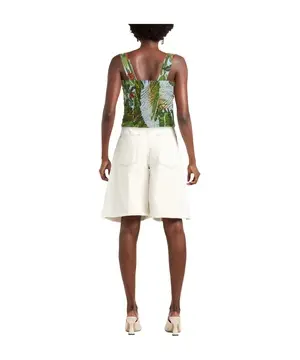 Farm Rio Floral Sleeveless Cropped Top