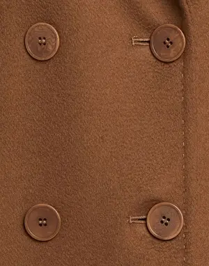 Max Mara Double-breasted Wool-like Coat