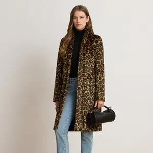 Ralph Lauren Leopard-print Faux-haircalf Coat