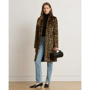 Ralph Lauren Leopard-print Faux-haircalf Coat