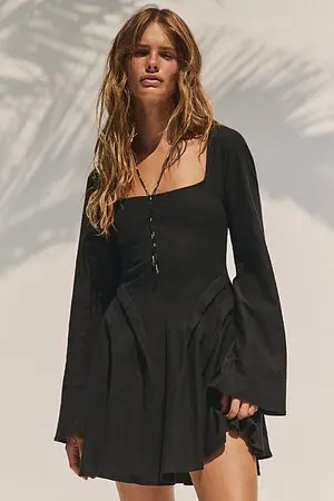 Free People Lumi Mini Dress - Black