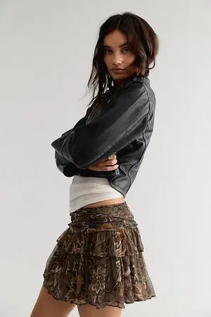 Free People Spell Damask Mini Skirt