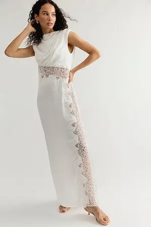 Shona Joy Eniko Lace Maxi Dress - Ivory