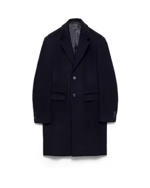 Prada Single-breasted Wool And Cashmere Coat With Notched Lapel And Center Vent