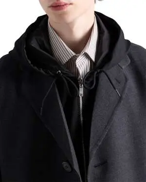 Prada Technical Fleece Hoodie Jacket