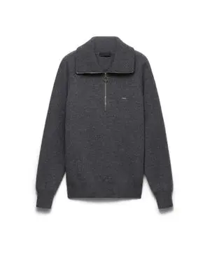 Prada Wool And Cashmere Polo Sweater - Grey